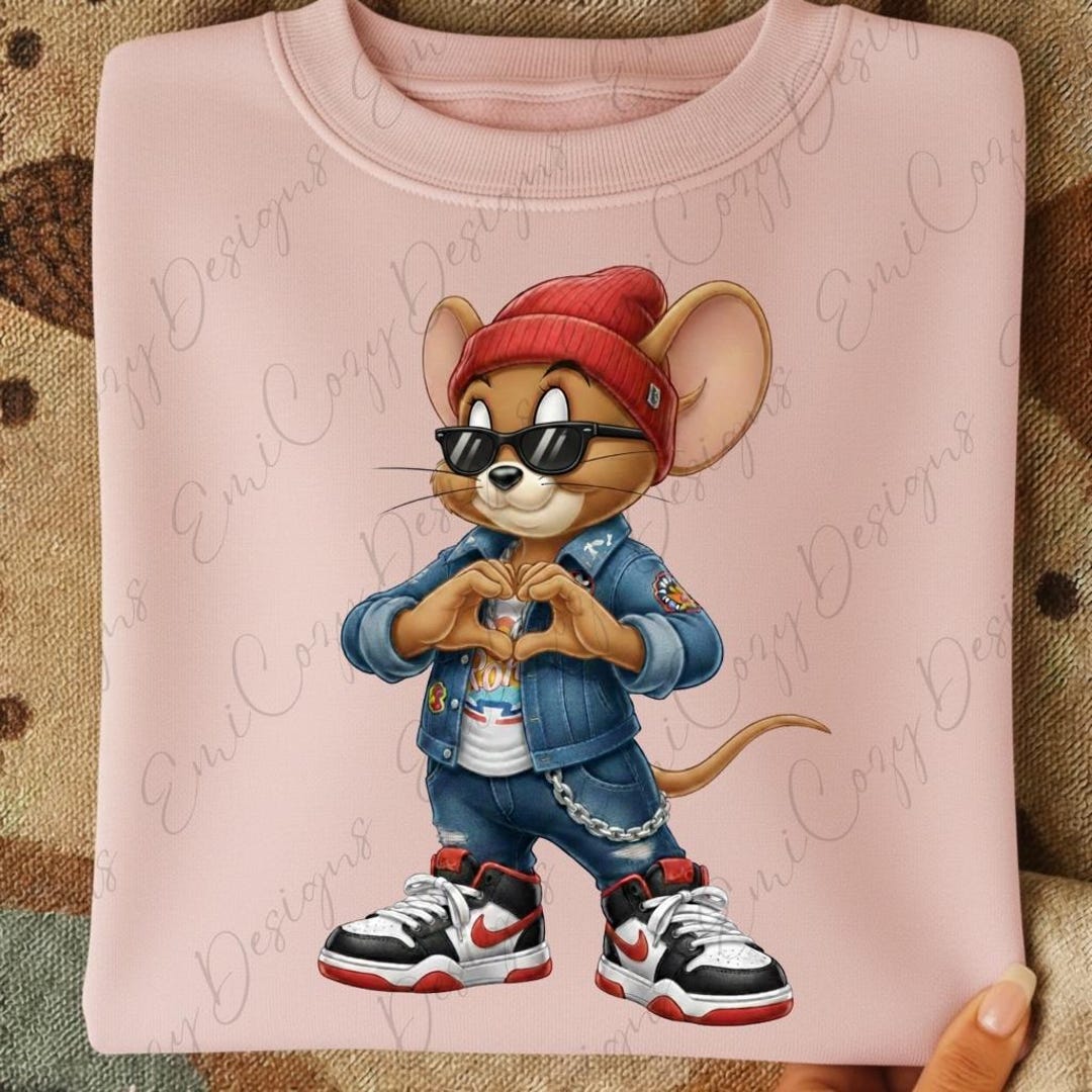 Urban Cool Jerry Mouse PNG, Streetwear Cartoon Mouse Design, Urban Hip ...