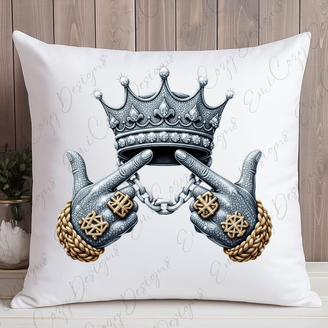 Urban Gangster Diamond Crown PNG, Bling King Hands Clipart, Luxury ...