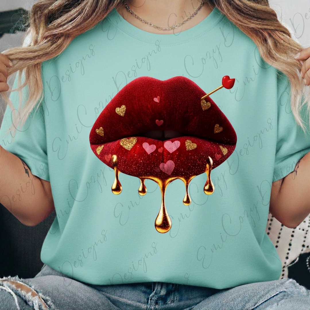 Trap Red Lips Drip Tee – Urban Heartcore Streetwear, Gangsta Fantasy ...