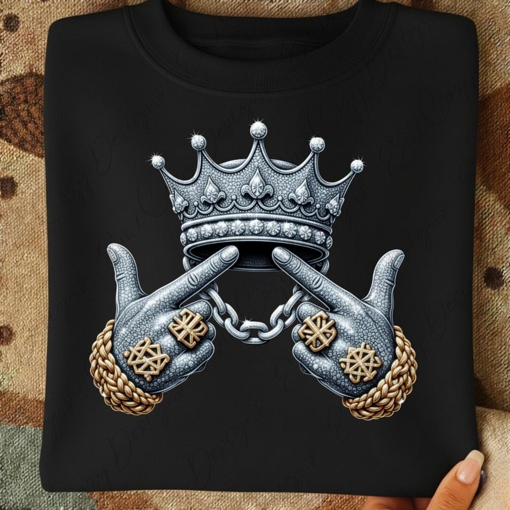 Urban Gangster Diamond Crown PNG, Bling King Hands Clipart, Luxury ...