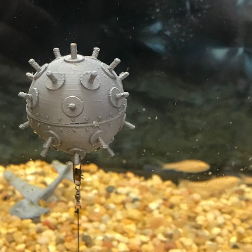 Floating Sea Mine Fish Tank Decor | Etsy