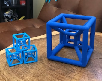 Hypercube Tesseract 3D Printed 4D Shape Math Gift and Learning | Etsy