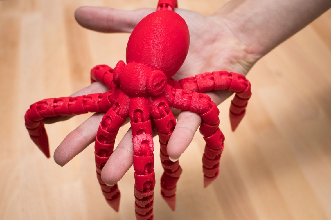 Octopus 3D Printed Bendable Toy - Etsy