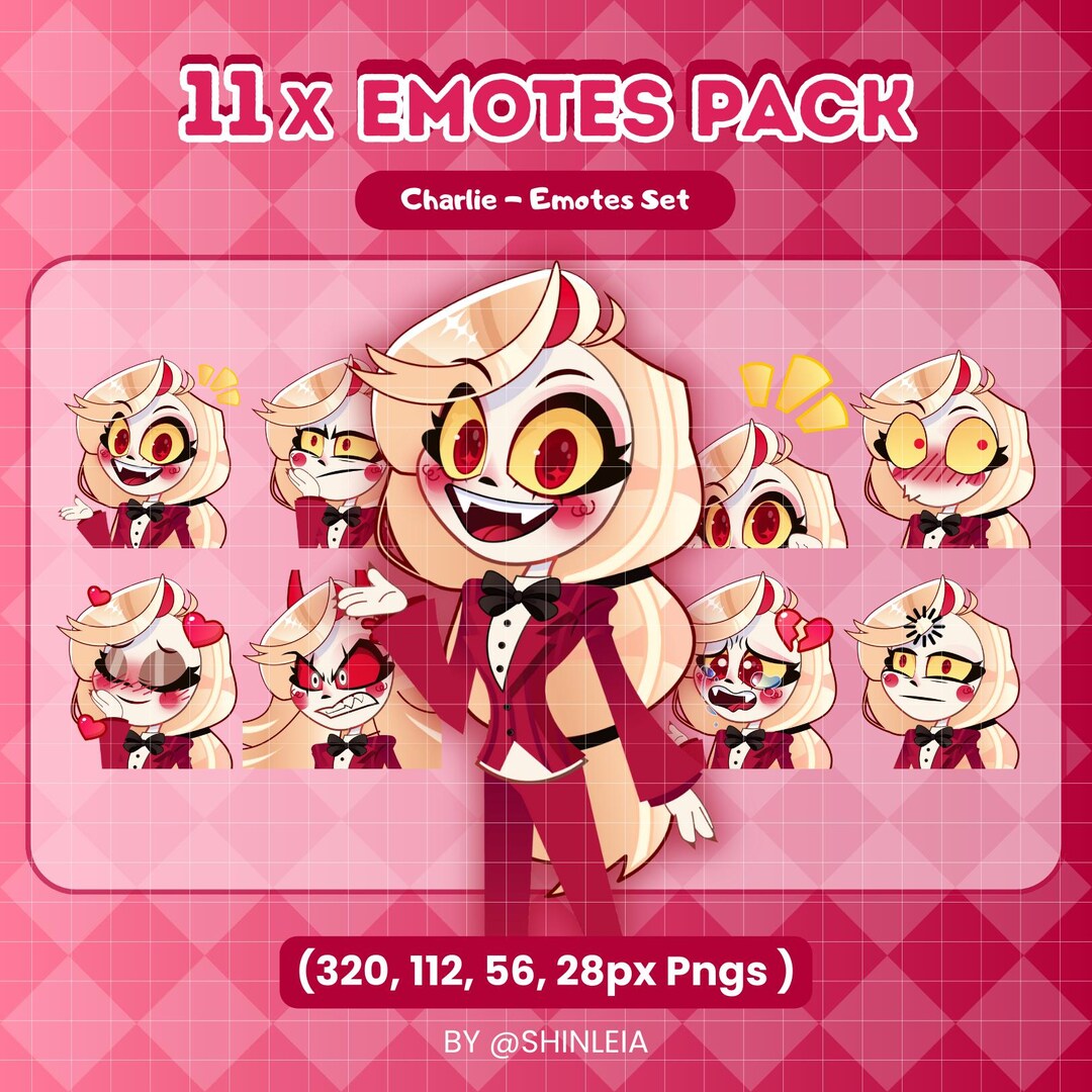Charlie Morningstar Emotes – Hand-drawn Hazbin Hotel Twitch & Discord ...