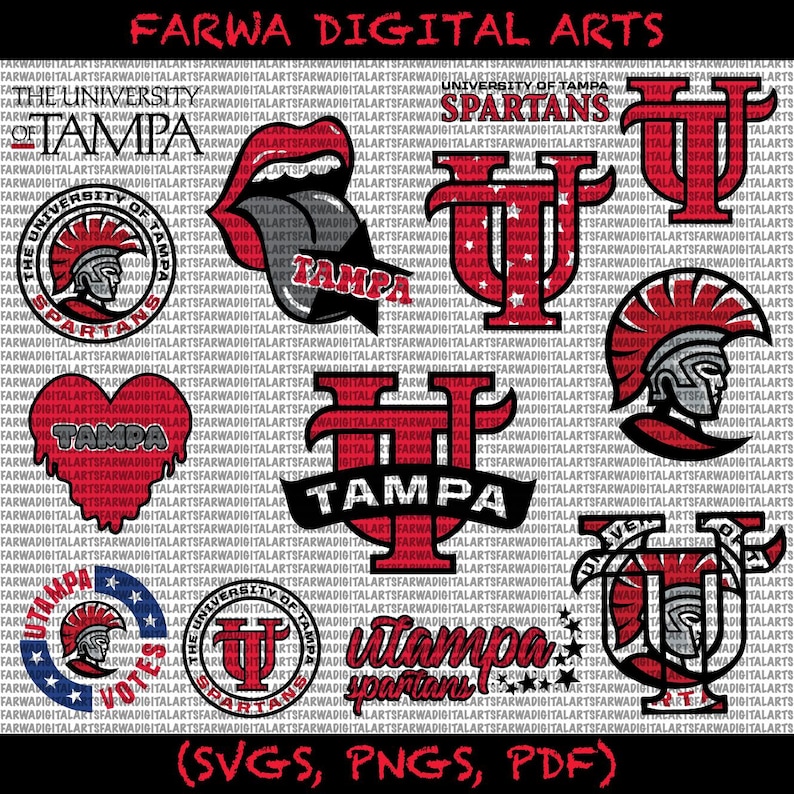 Tampa College SVG, Football, Spartans SVG, University of Tempa ...