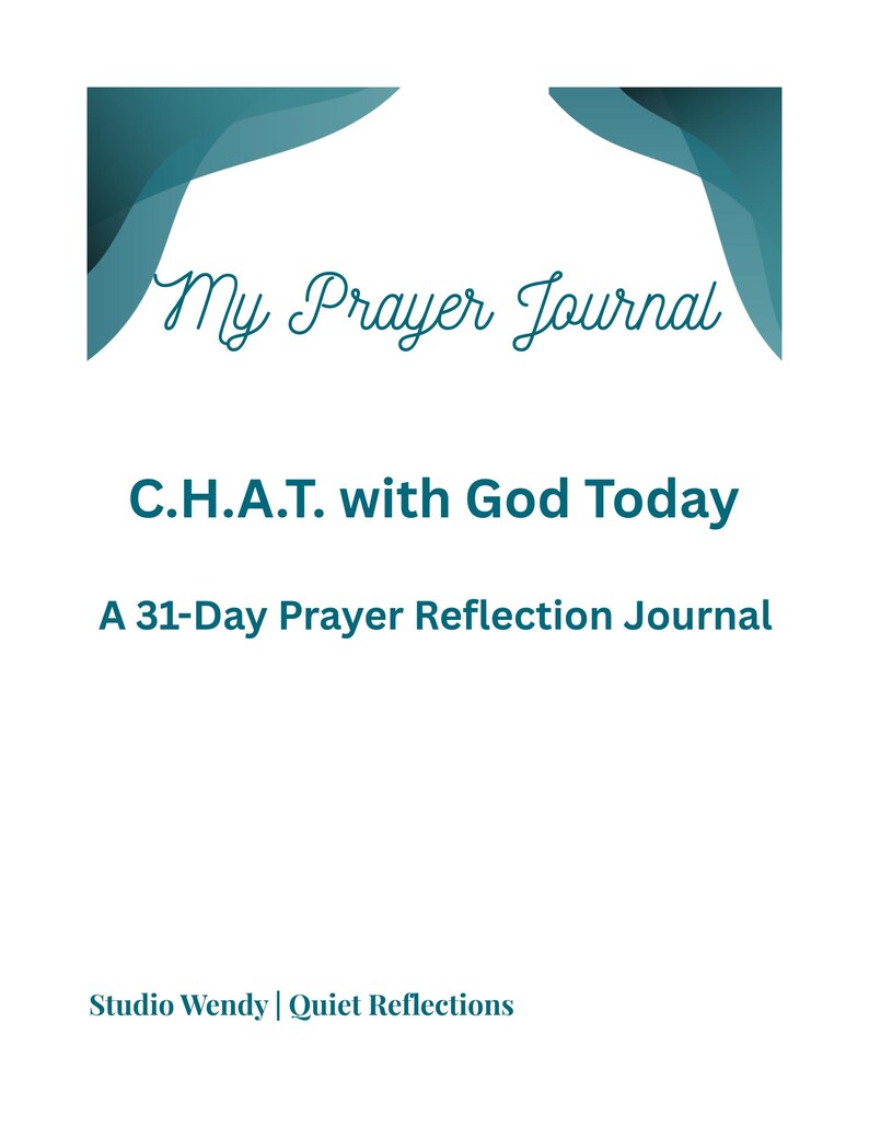 31-day Prayer Journal Printable | C.H.A.T. With God Today | Christian ...
