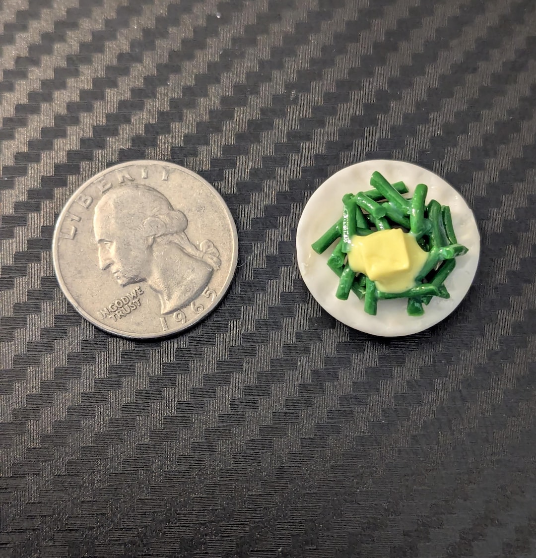 Miniature Dish of Steamed Green Beans, One Inch Scale - Etsy
