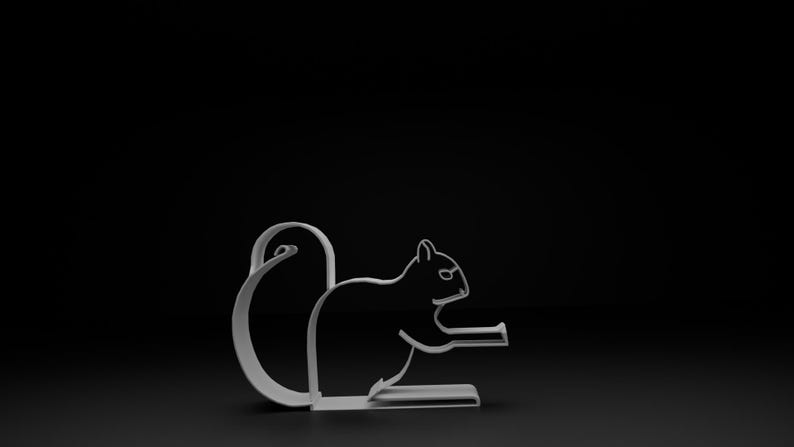 Squirrel Phone Stand STL | Modern Minimalist Desk Decor (3D Printable ...