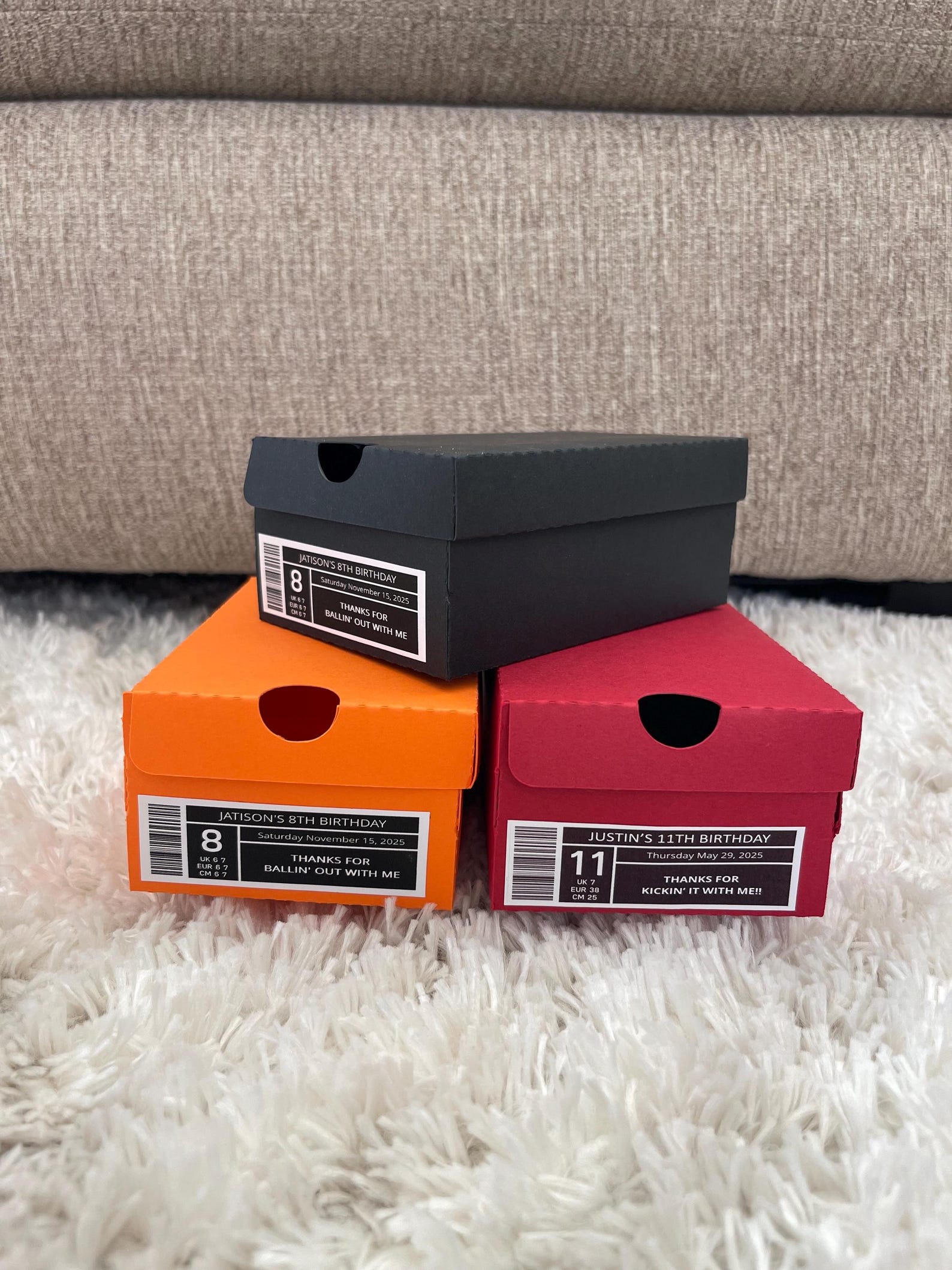 Mini Customized Sneaker Shoebox Party Favor | Sneakerhead Birthday - Etsy