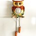 Owl Cuckoo Clock Wall Pocket Planter Vintage Mid Century Wall Hanging Complete - Etsy