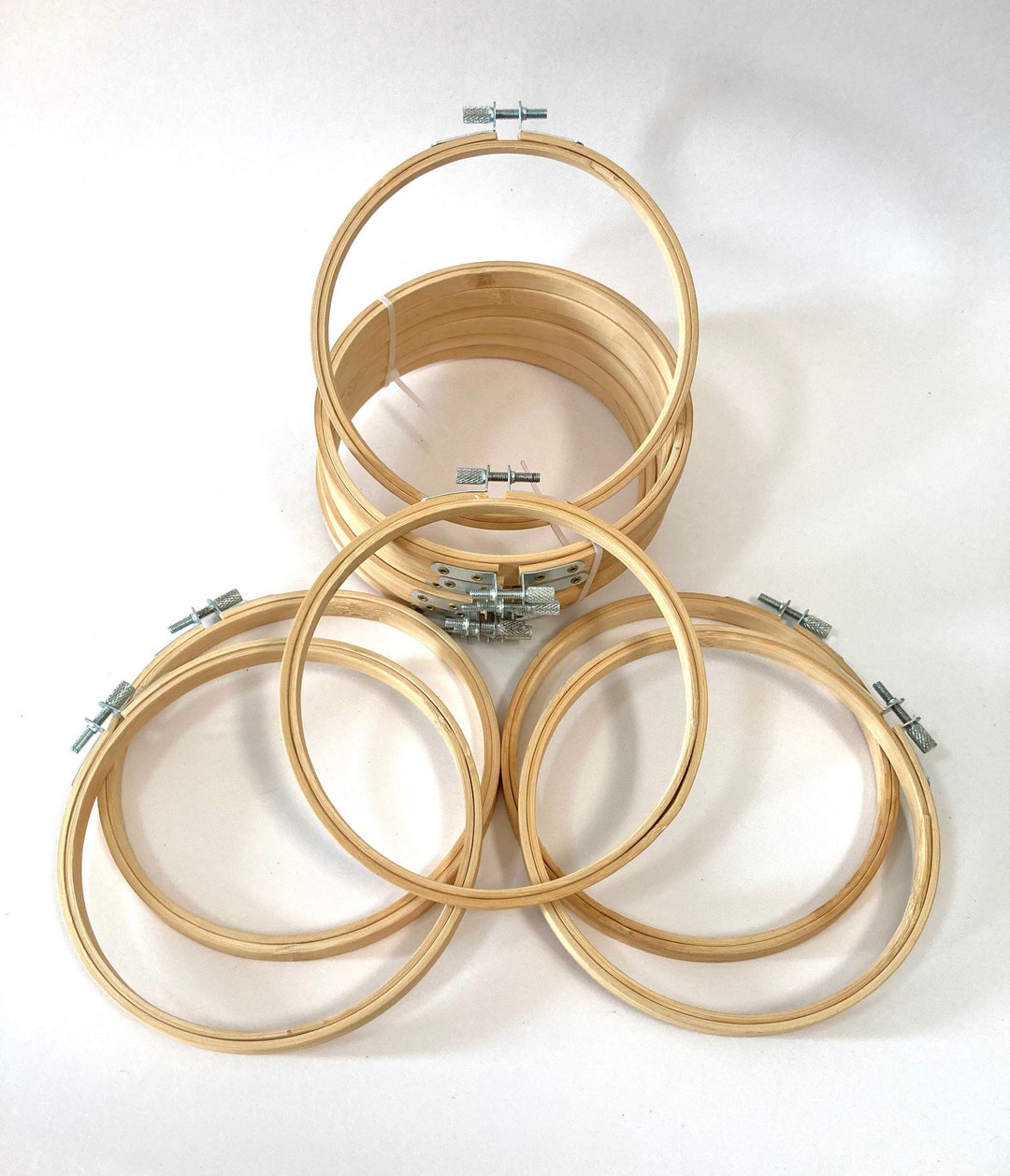Wooden Embroidery Hoop Lot of 12 / 1 Dozen Bulk Round Circle 6 Inch ...