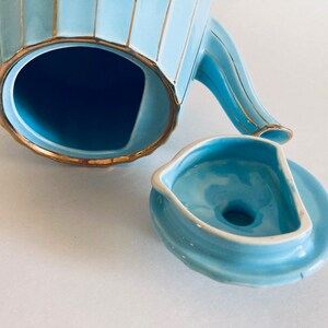 Elegant Midcentury Modern Blue Teapot by Sadler Made in England Tea ...