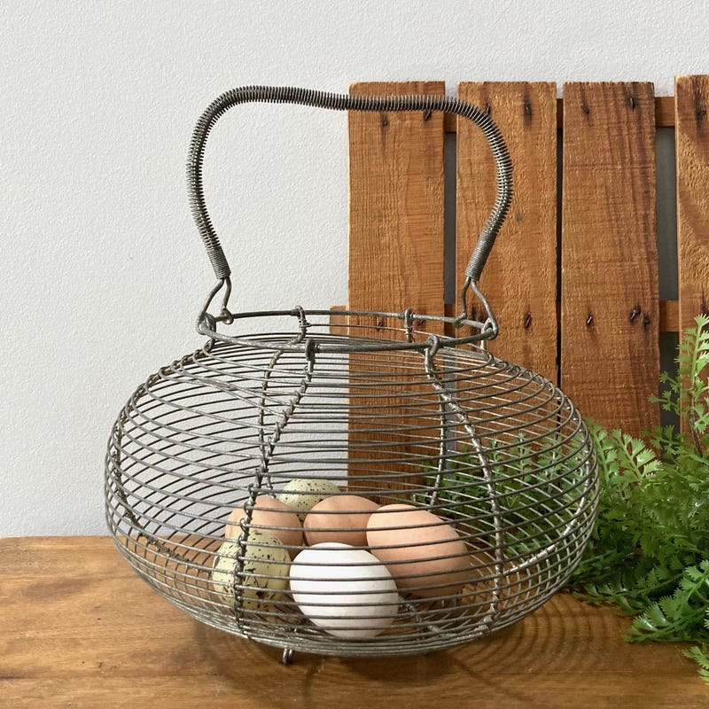 Rustic Wire Basket - Etsy