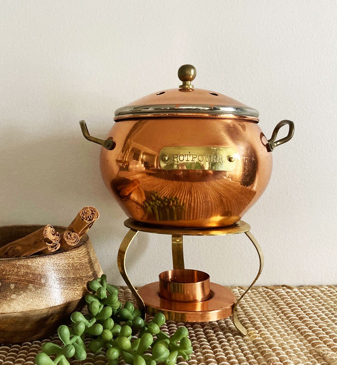 Vintage Copper Potpourri Pot Set Complete Aromatherapy Cooker Home ...