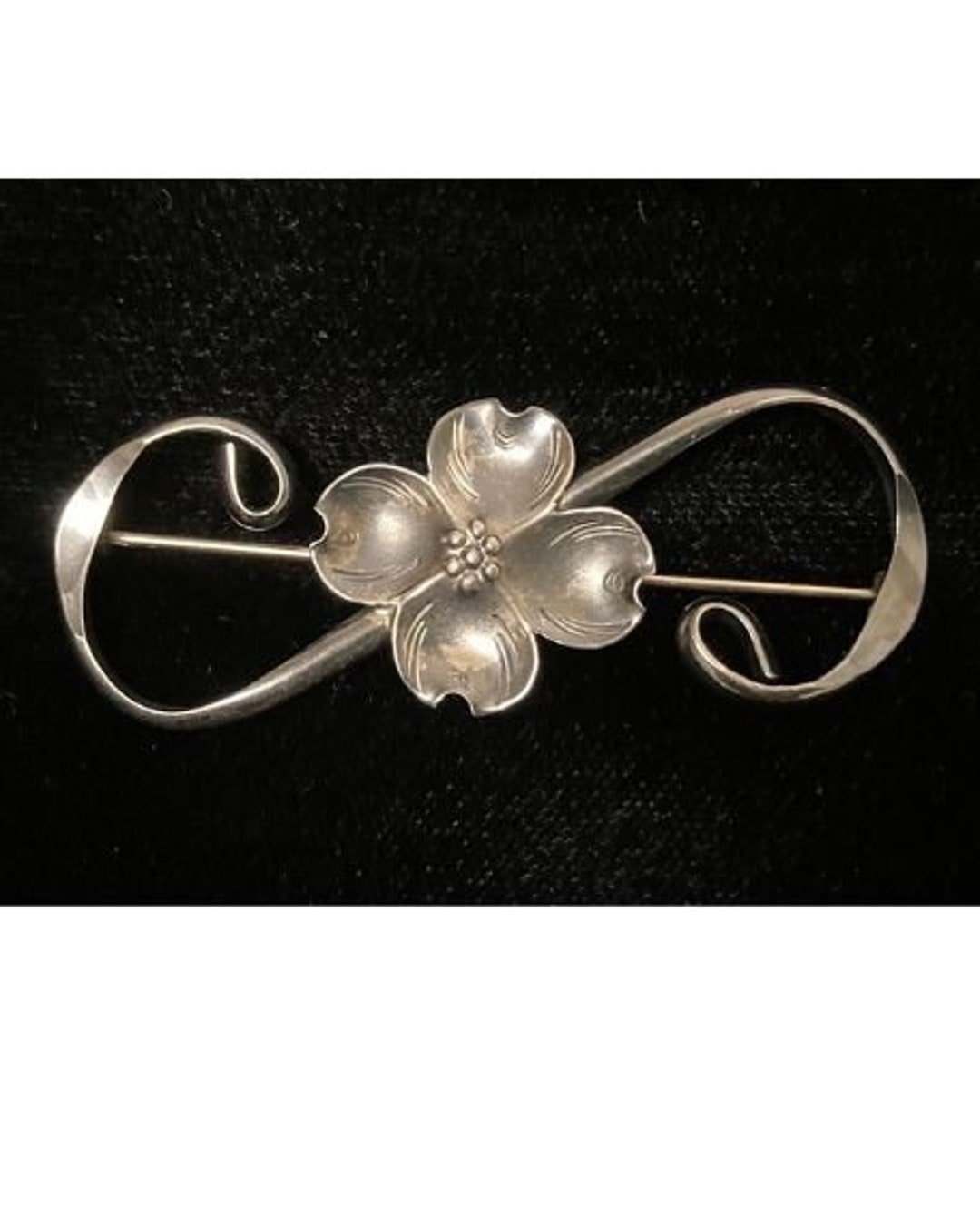 Vintage Classic Stuart Nye Sterling Silver Dogwood Blossom Brooch ...