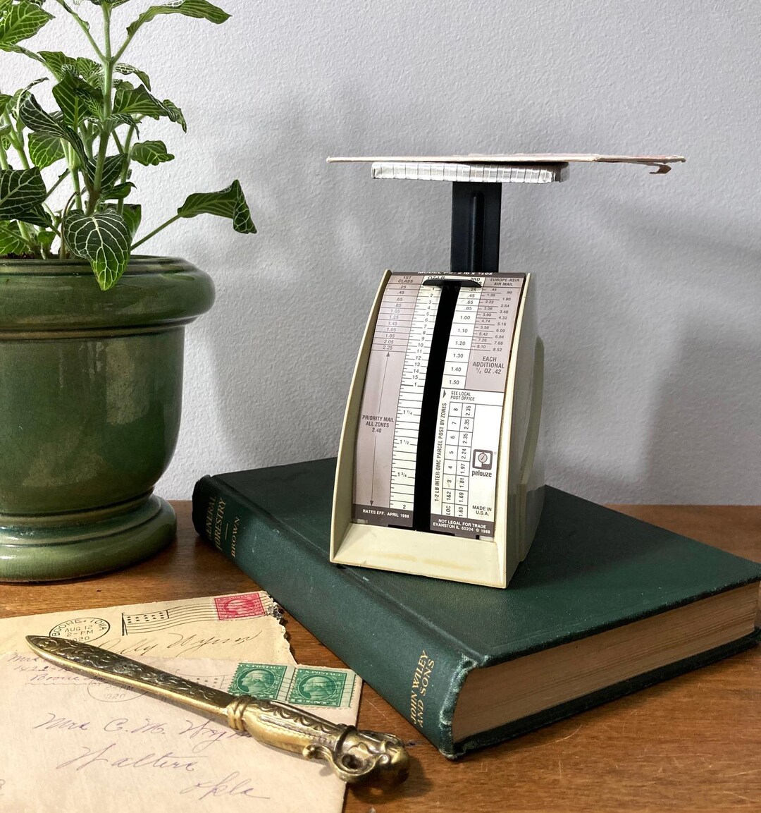 80's Postal Scale by Pelouze Vintage Tabletop Display Stand Retro ...