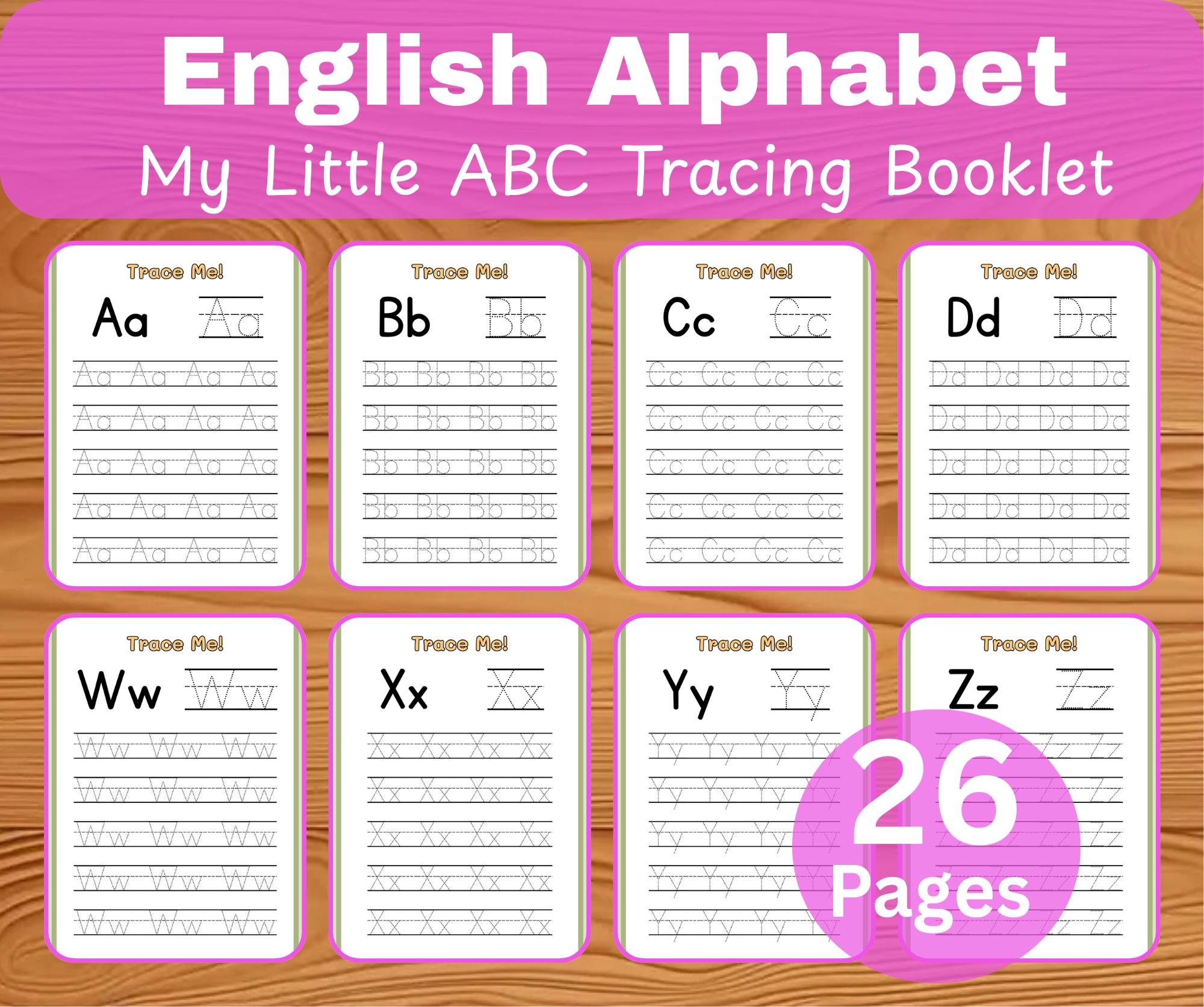 ABC Tracing Worksheets – Alphabet Coloring & Practice Activity Pack ...