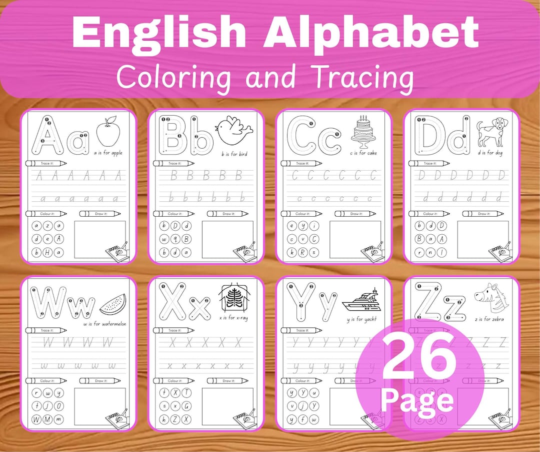 ABC Coloring and Tracing Worksheets – Alphabet Learning, Preschool ...