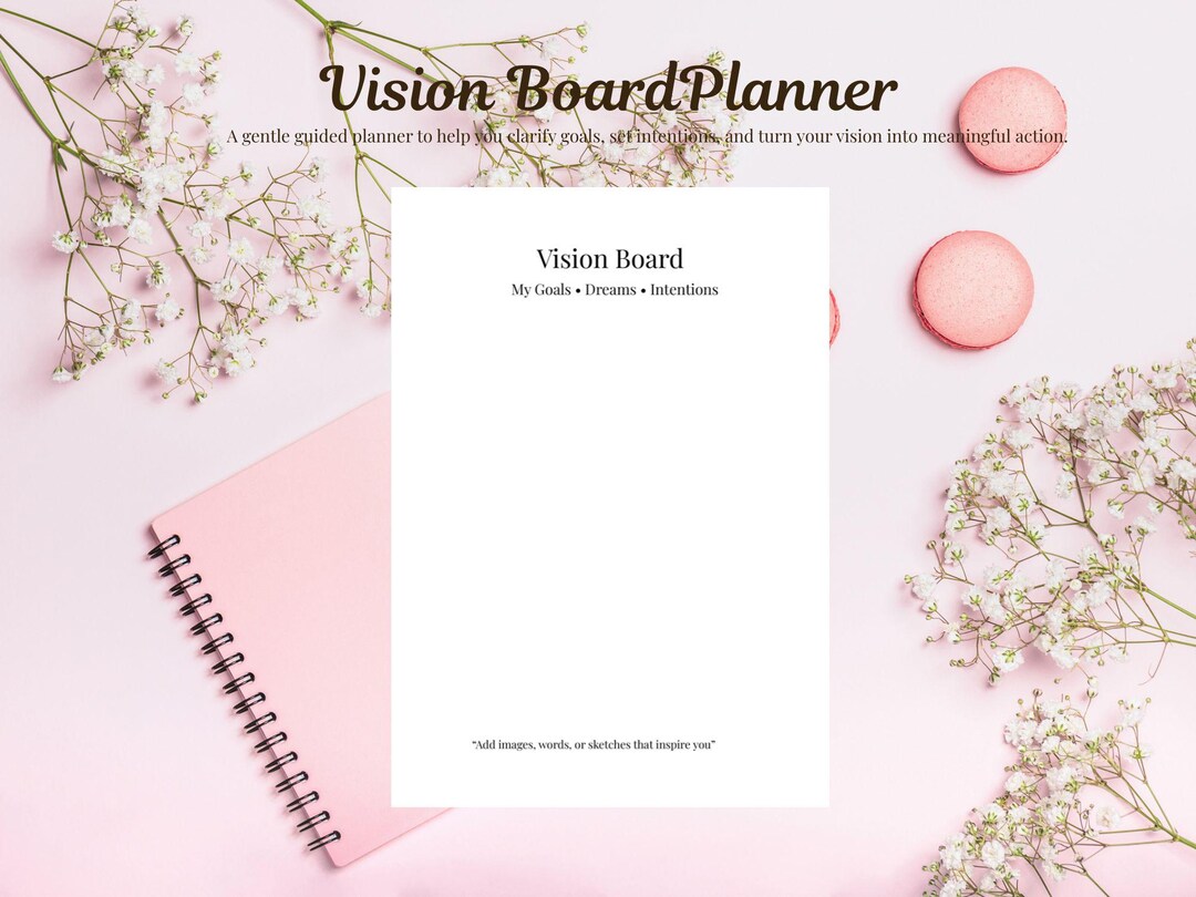 Vision Board Planner Printable | Goal Setting & Affirmations | Planning ...