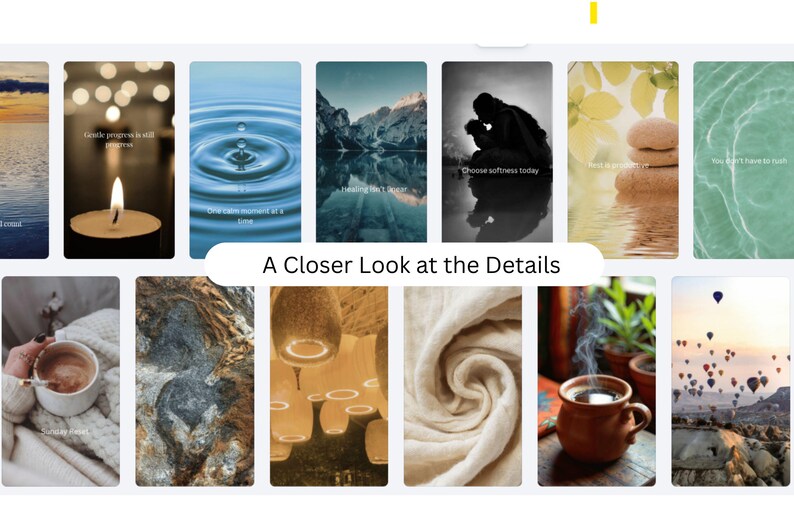Calming Instagram Reels Covers | Soft Minimal Wellness JPG Pack ...