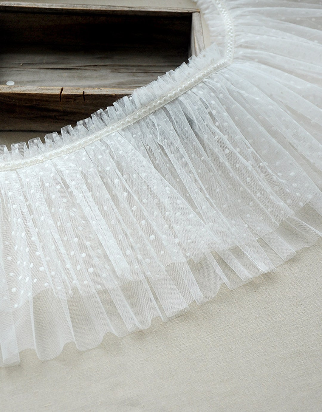 2 Layers Tulle Ruffles With Polka Dots - Etsy