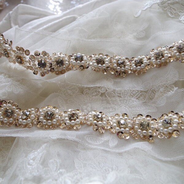 Beaded Bridal Sash - Etsy