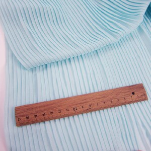 Light Blue Chiffon Panel Fabric, Pleated Chiffon Fabric, 3d Pleated ...