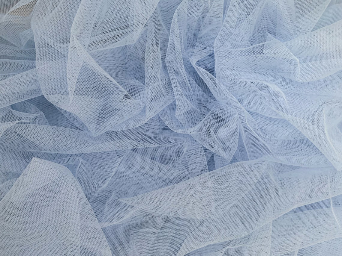 Baby blue mesh Fabric Gauze Fabric wedding Mesh tulle lace | Etsy