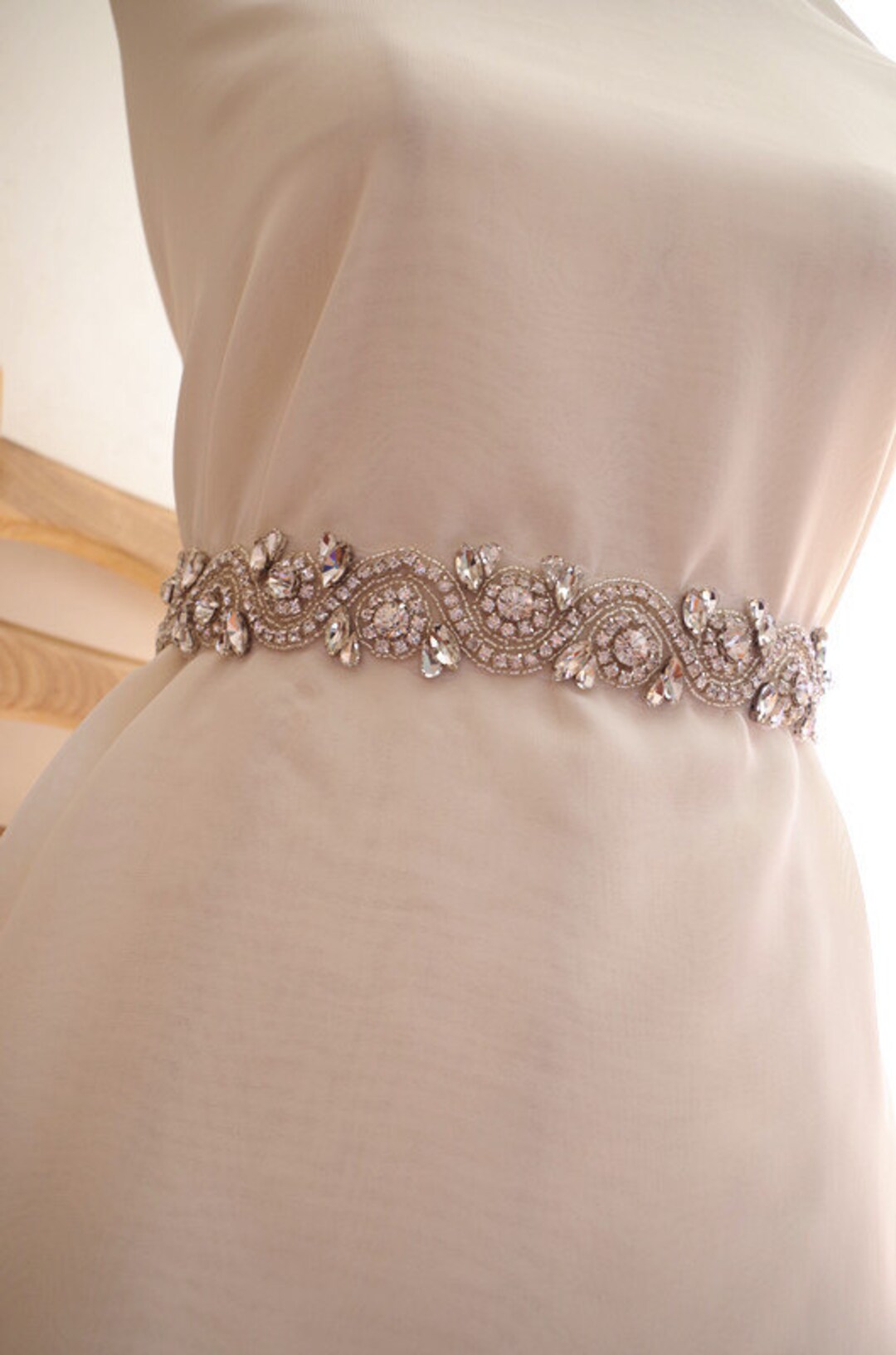 Rhinestone Sash Belt, Bridal Sash Trim by the Yard, Vintage and Elegant ...