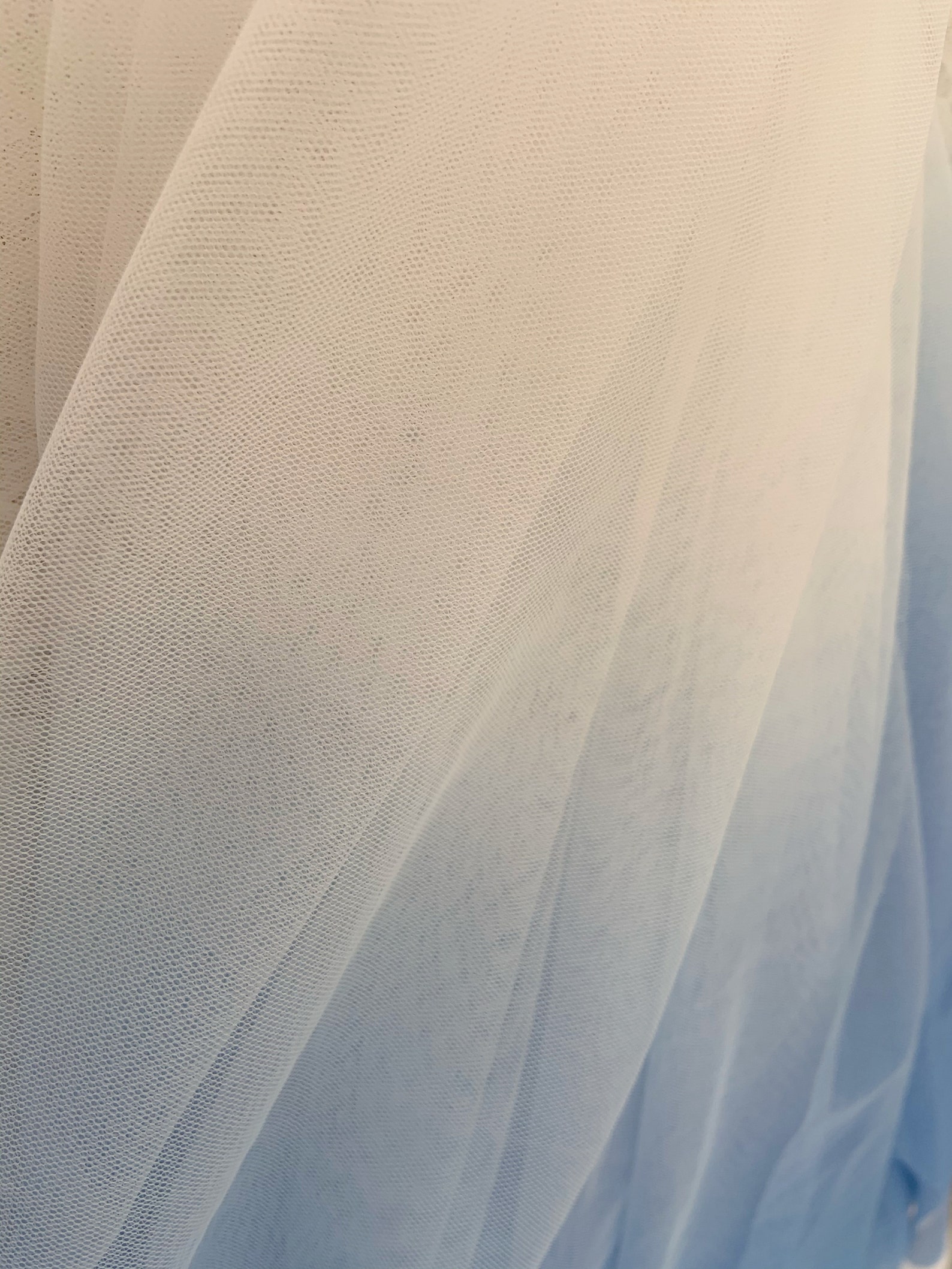 Light Blue Tulle Fabric With Gradient Colors - Etsy