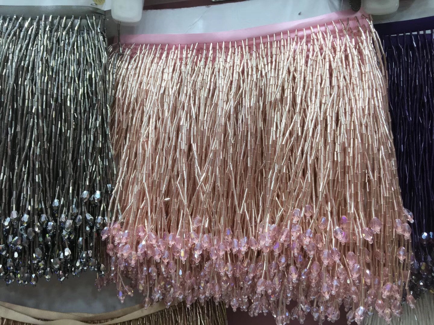 Red Heavy Bead Fringe Tassel Trim for Dance Costume, Haute Couture ...