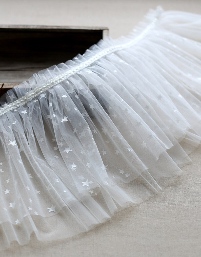 2 Layers Tulle Ruffles With Stars Lavender | Etsy