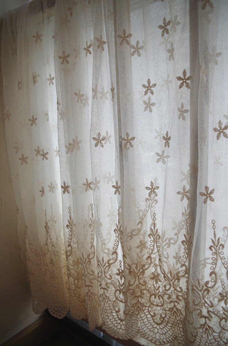 Beige mesh Lace Fabricembroidered tulle lace Fabric | Etsy