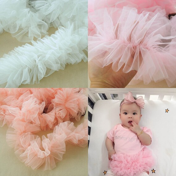 5.9 Inches Wide Ruffled Trim Pleated Tulle Trim for Tutu - Etsy