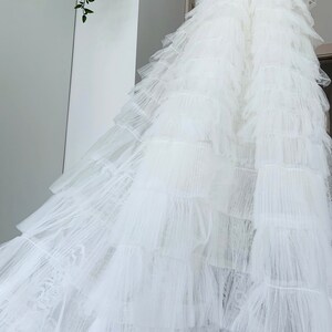 Off White Ruffled Fabric for Bridal Dress - Etsy