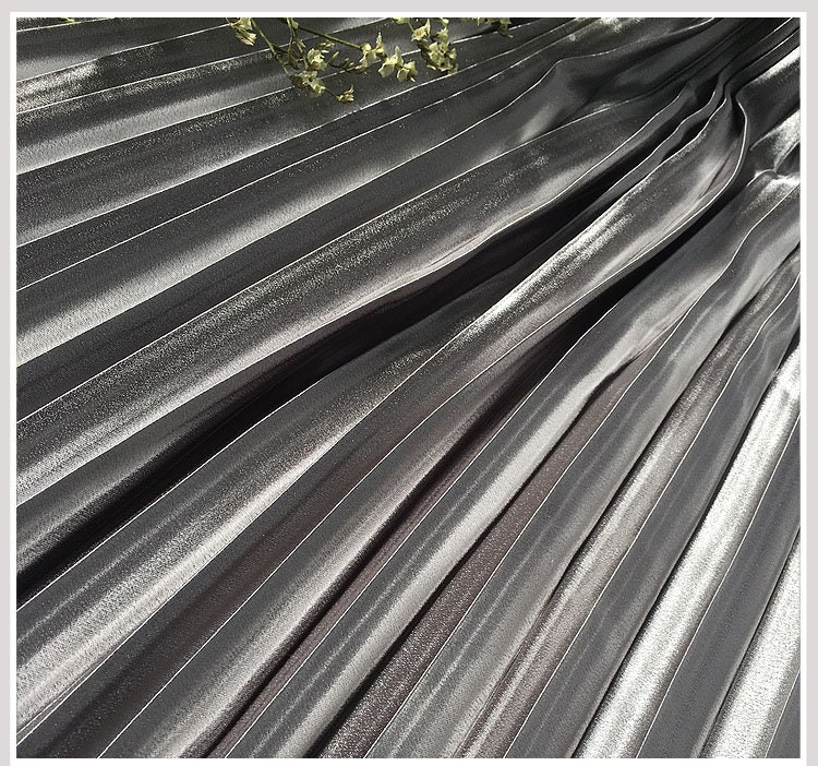 Silver Grey Pleated Satin Panel, Satin Vertical Crease, Satin Accordion ...