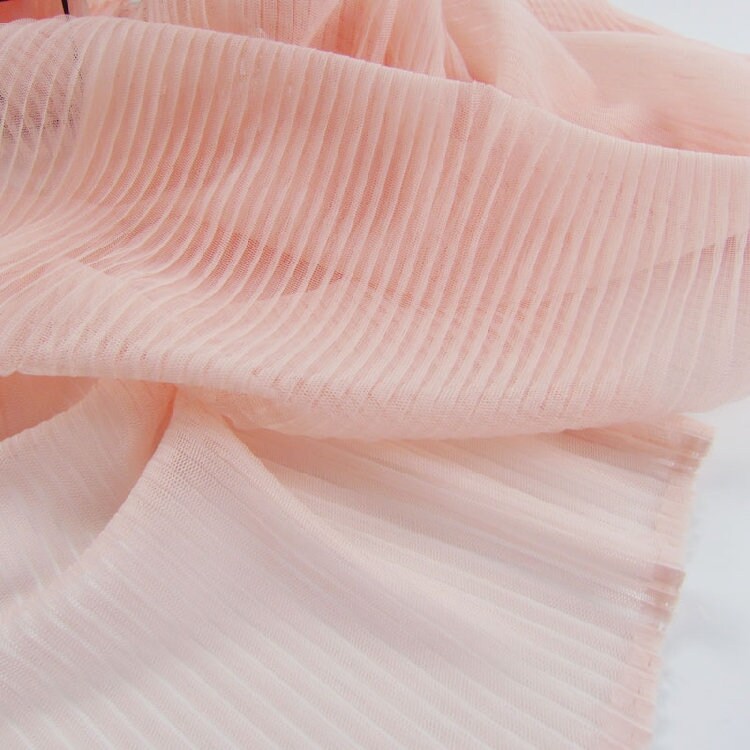 Peach pink tulle accordion pleated fabric mesh accordion | Etsy