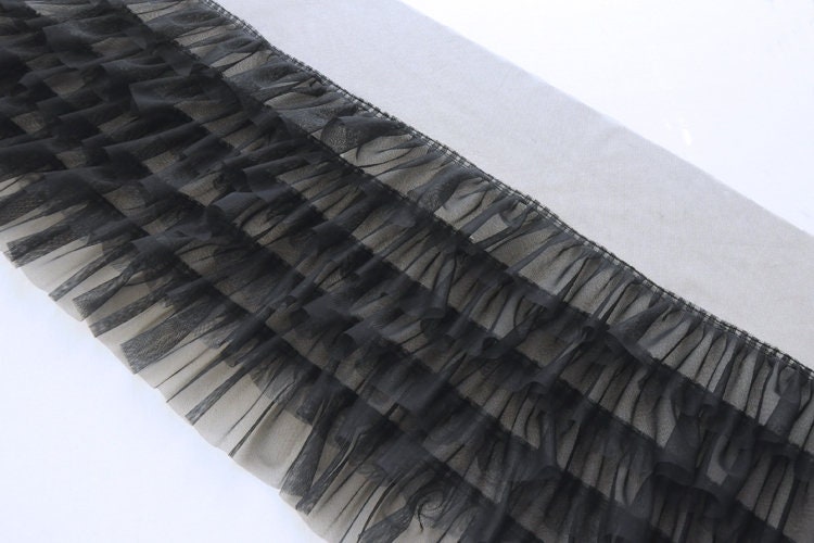 Off White Ruffled Trim Tulle Ruffles Trim Tutu Mesh Trim | Etsy