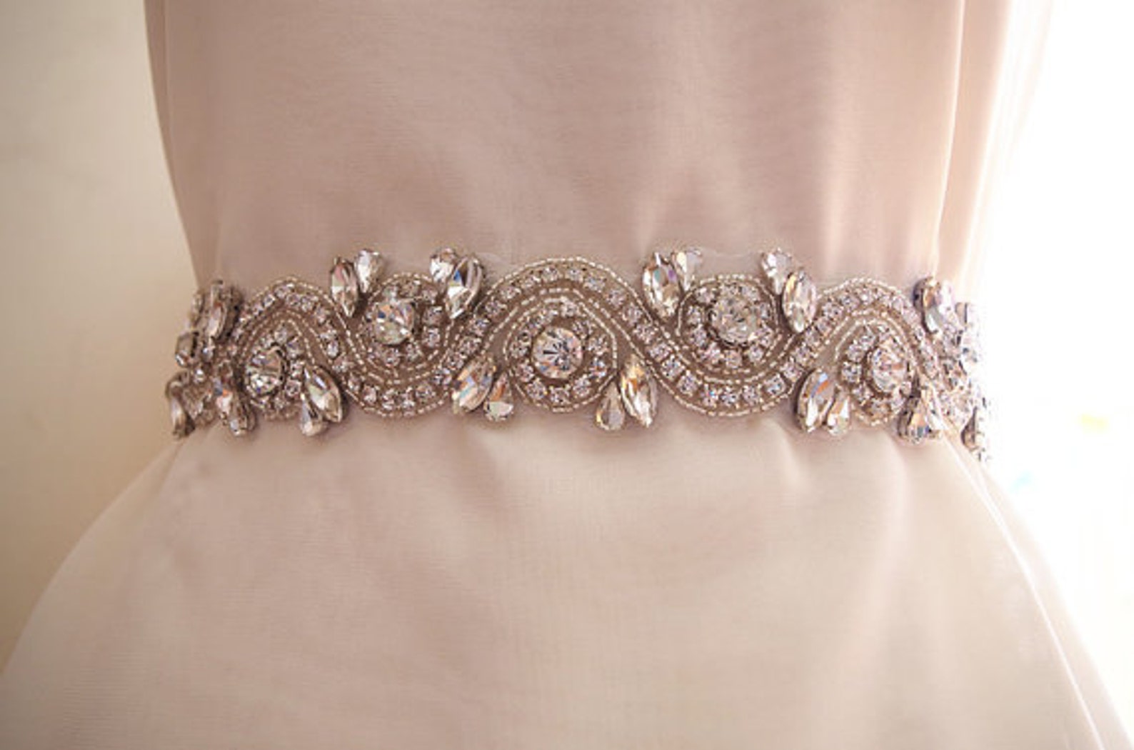 Rhinestone Sash Belt Bridal Sash Trim by the Yard Vintage - Etsy