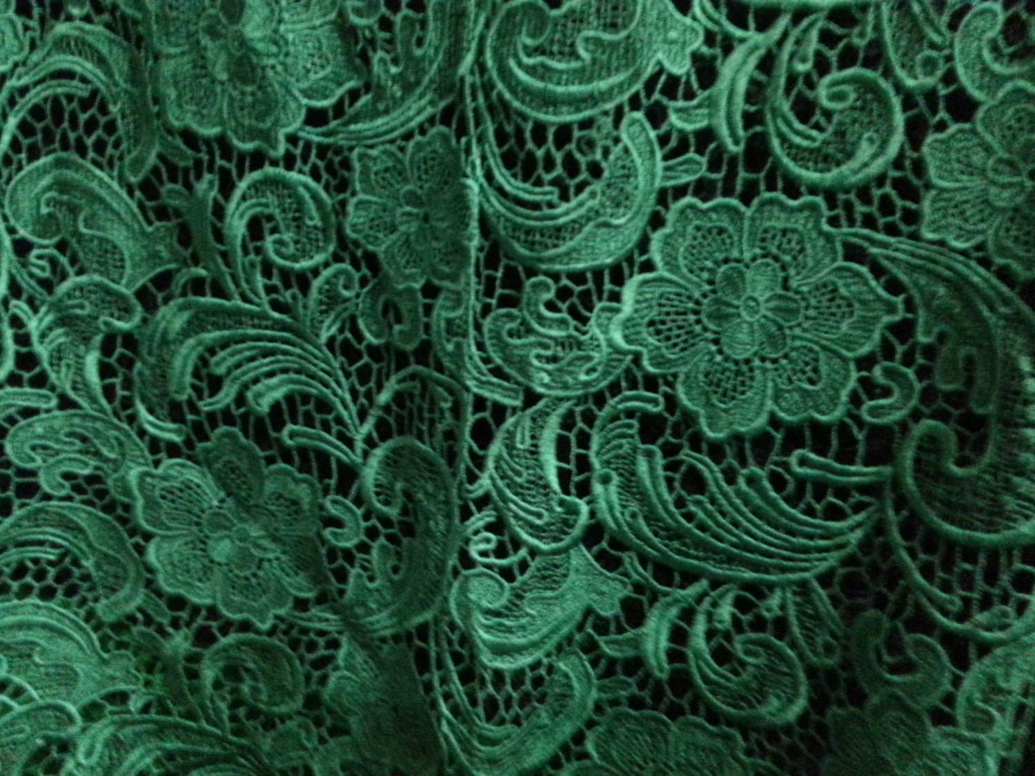 Emerald Green Lace Fabricvenise Lace Fabric Bridal Lace - Etsy