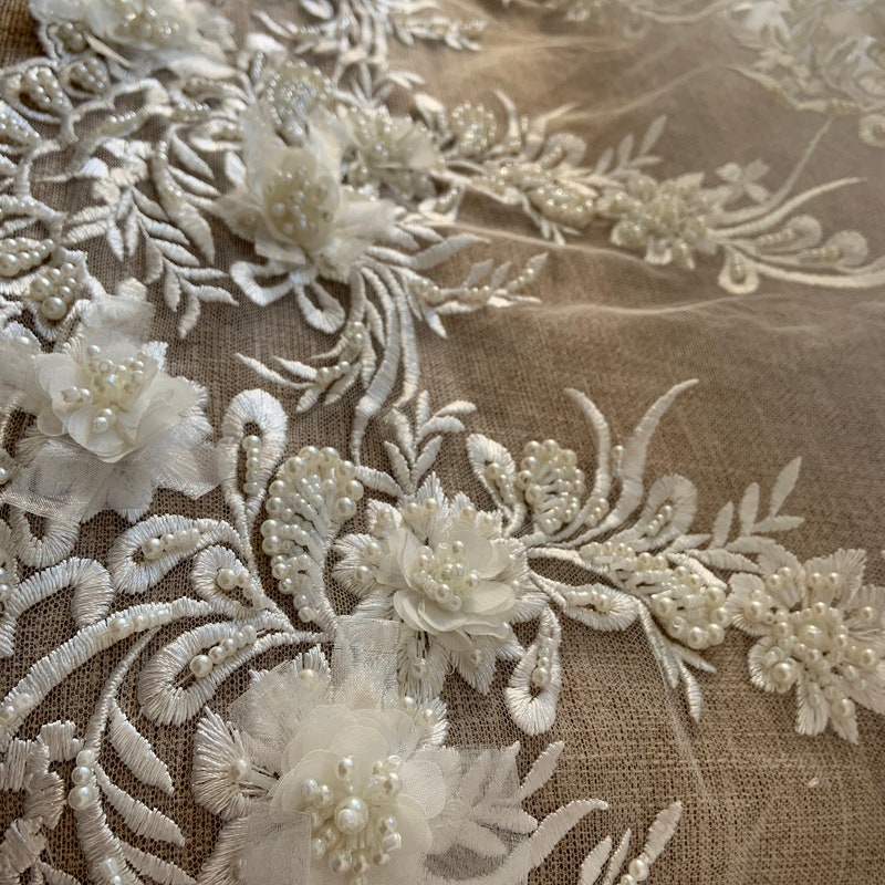 Beaded Lace Fabric - Etsy