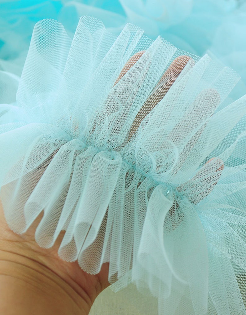 5.9 Inches Pink Ruffled Trim Pleated Tulle Trim for Tutu - Etsy