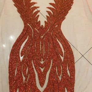 Full Body Rhinestone Applique, Iridescent Rhinestone Bodice Appliqués ...