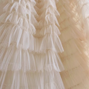 Off White Ruffled Fabric for Bridal Dress - Etsy