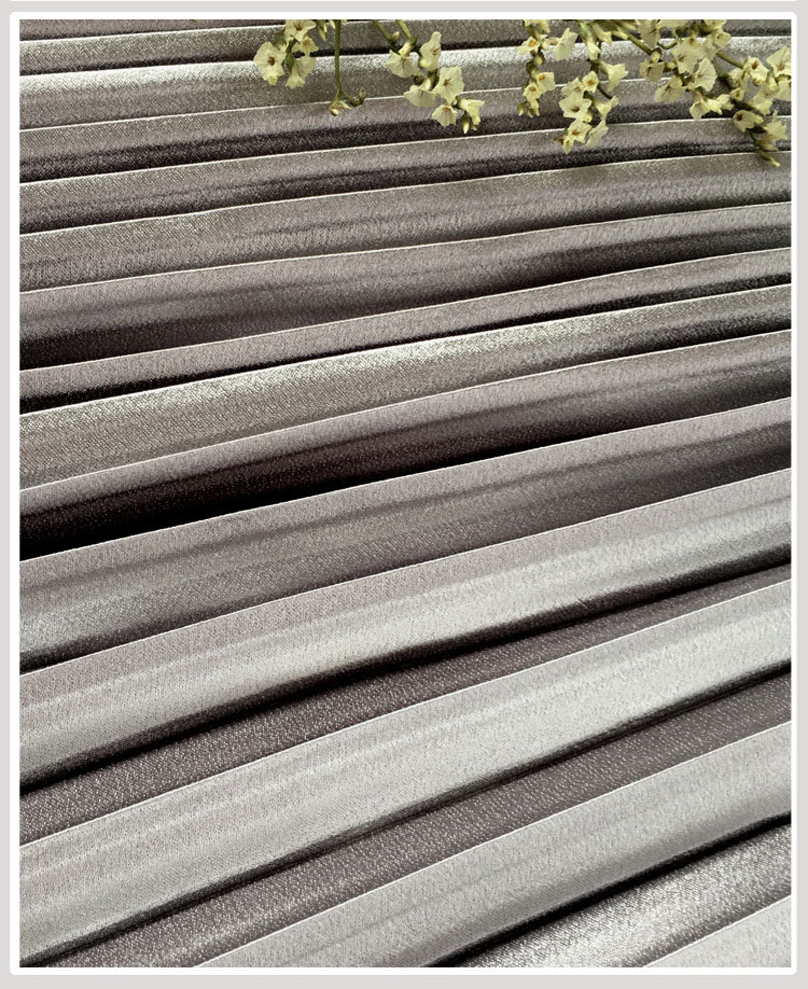 Silver Grey Pleated Satin Panel, Satin Vertical Crease, Satin Accordion ...