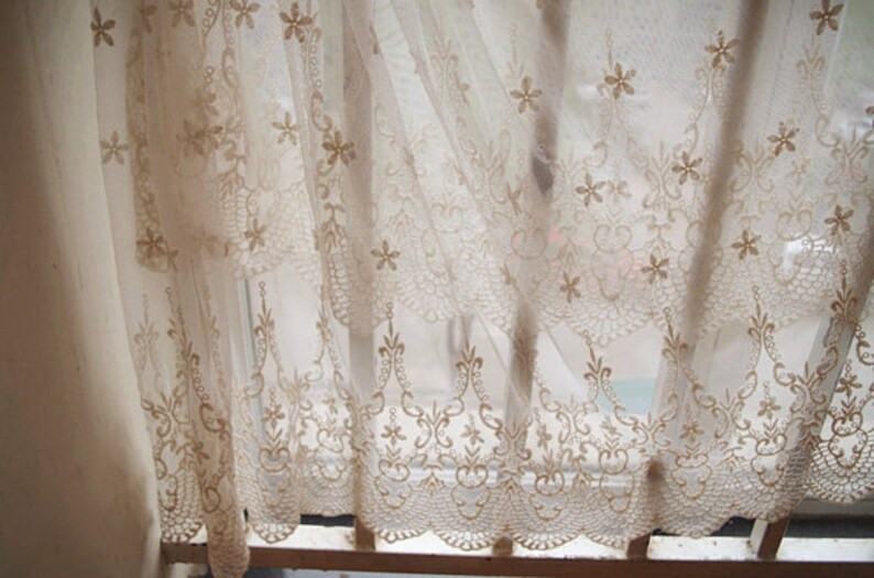 Beige mesh Lace Fabricembroidered tulle lace Fabric | Etsy