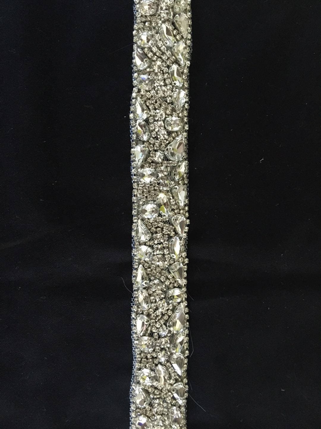 Crystal Bead Sash Belt Rhinestone Sash Belt Bridal Sash - Etsy