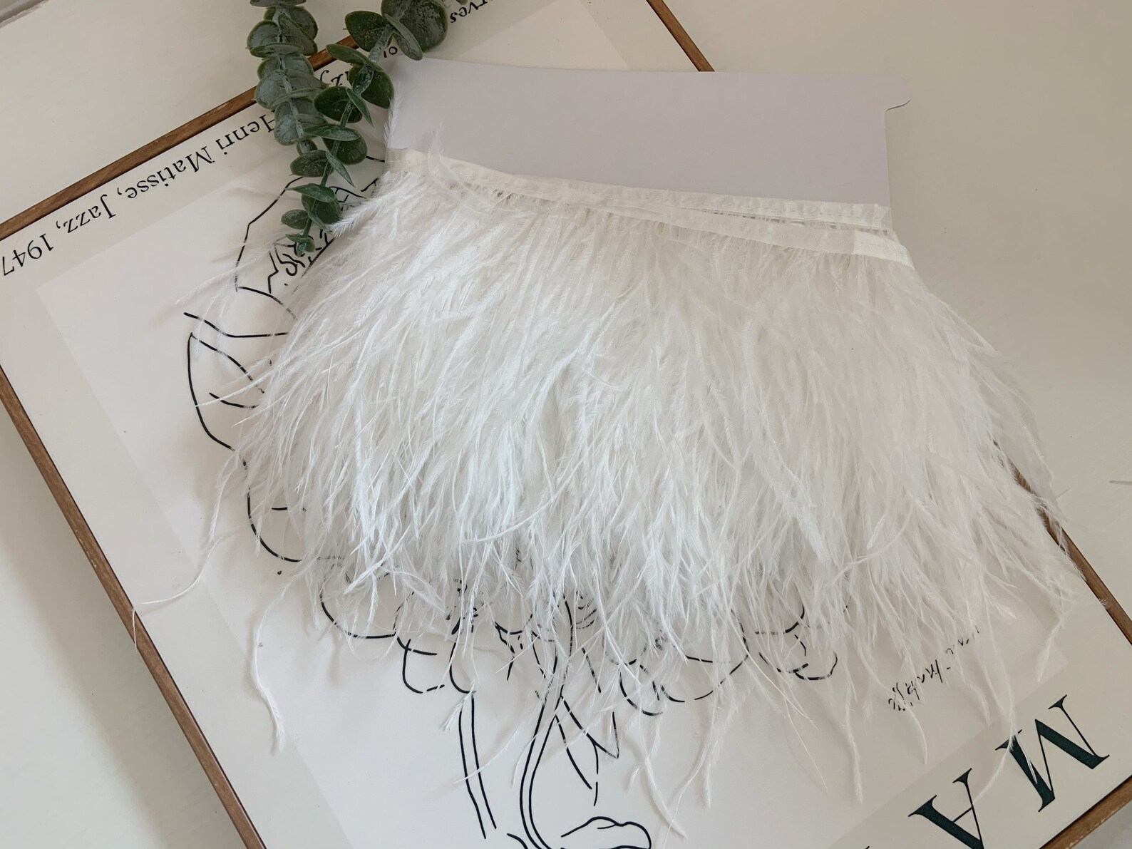 Off White Ostrich Feather Trim by the Yard 50 Colors - Etsy