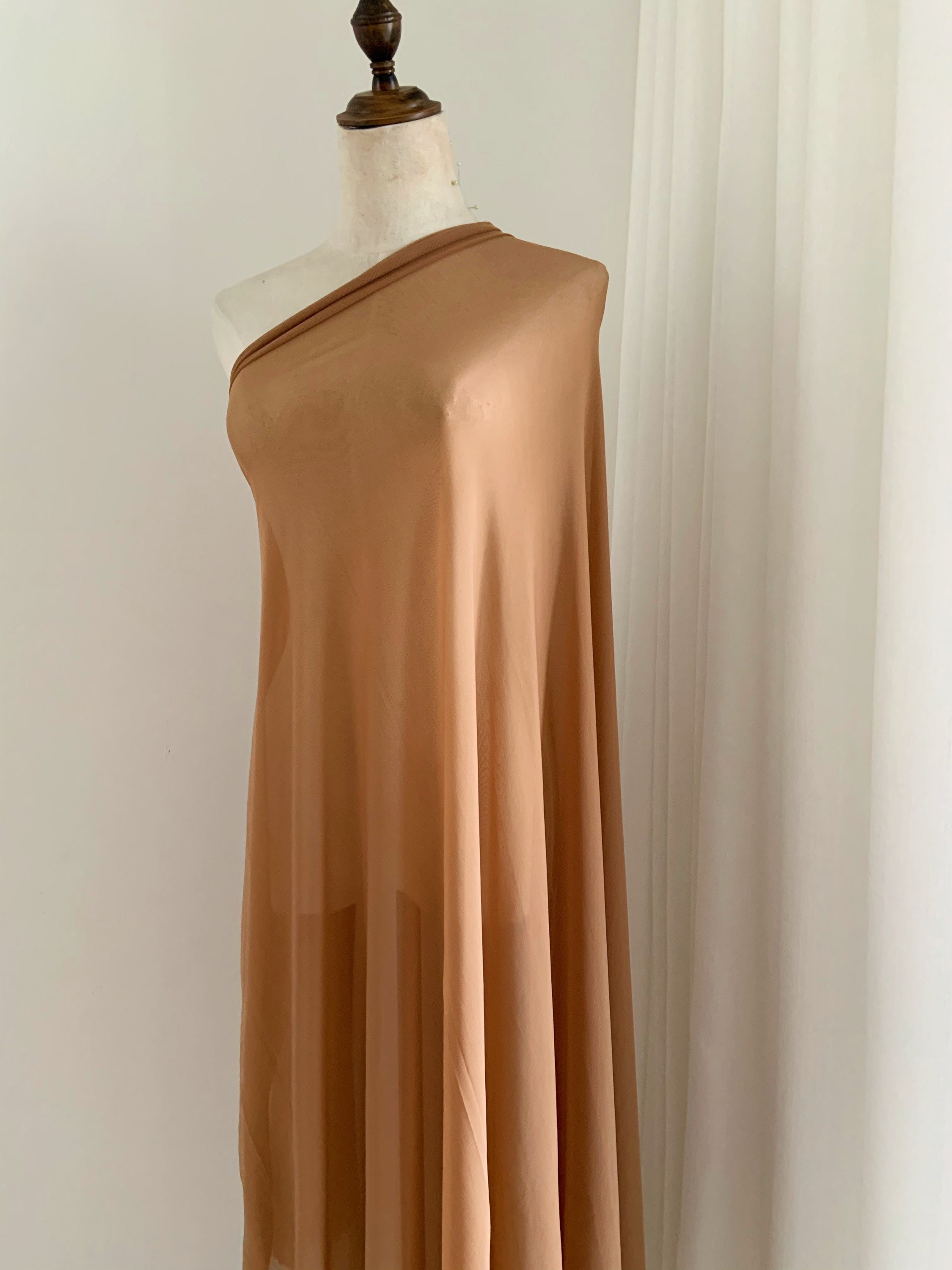 4 way stretch tulle fabric skin tone power stretchy mesh | Etsy