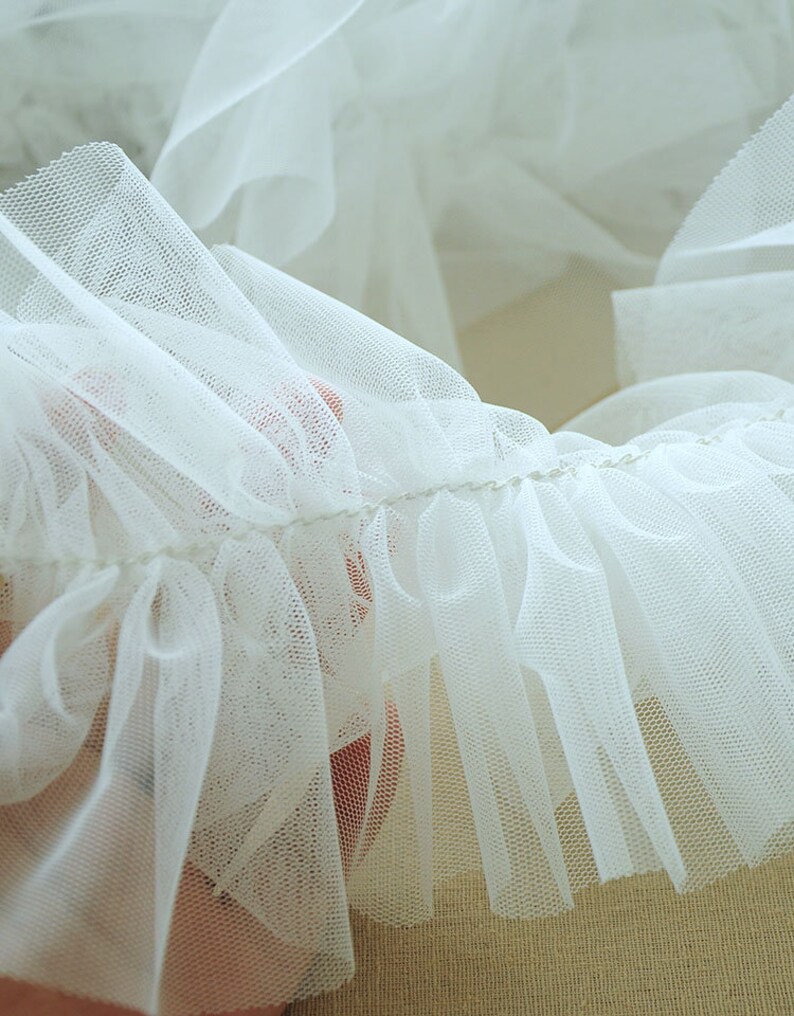 5.9 Inches Wide Ruffled Trim Pleated Tulle Trim for Tutu - Etsy